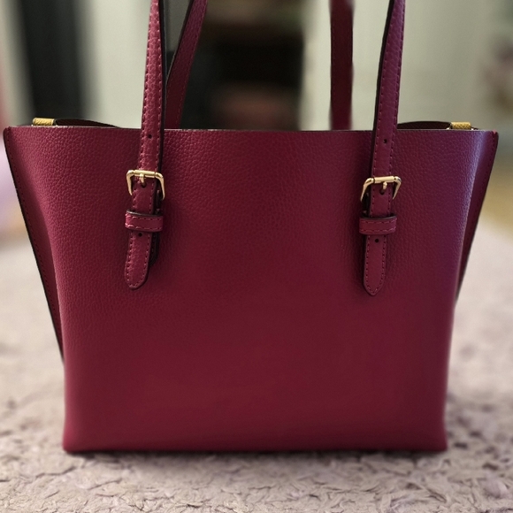 Coach | Bags | Coach Burgundy Leather Tote Bag | Poshmark